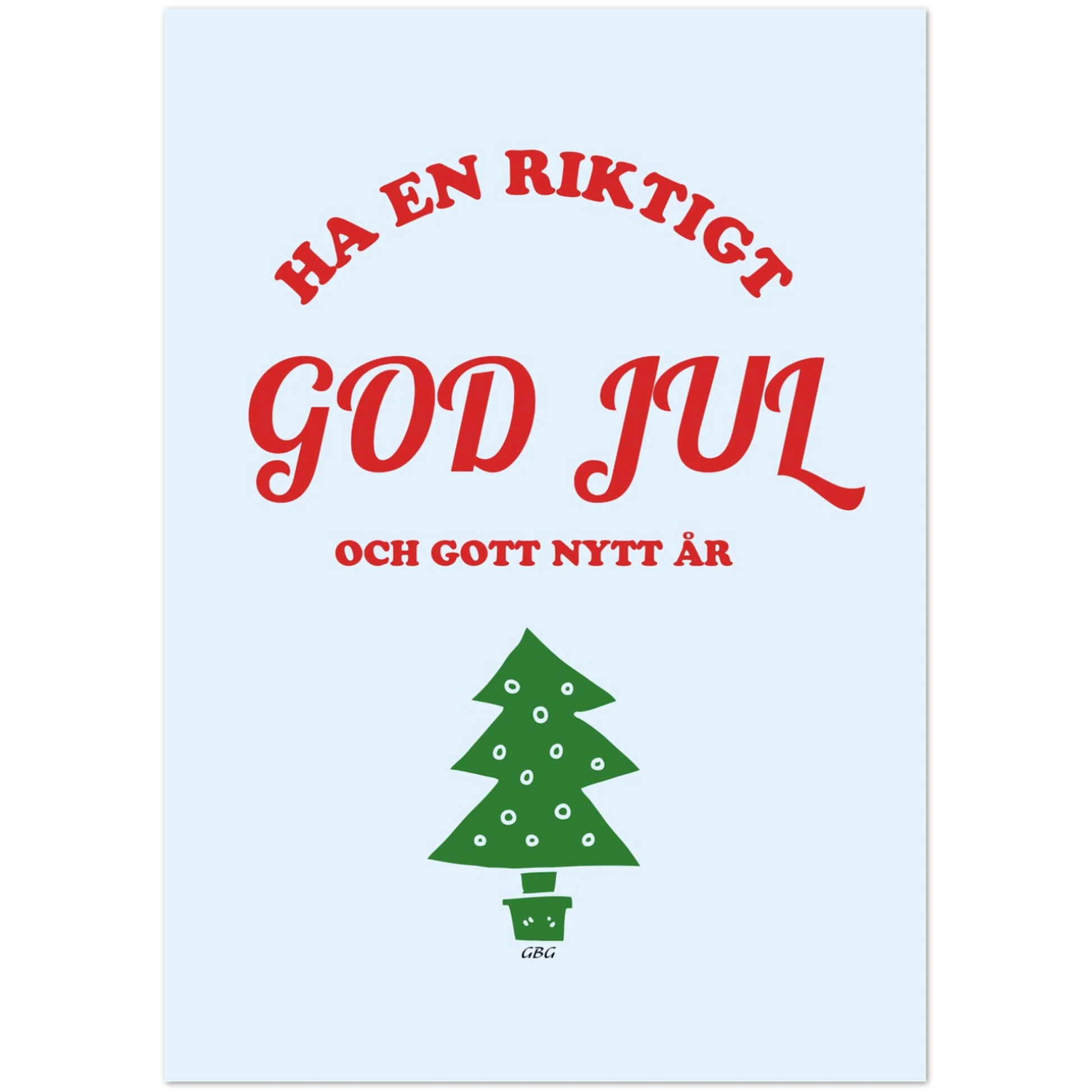 Julkort Ha en riktigt God Jul | Paket med 10 vykort (A6) – GBGMotiv